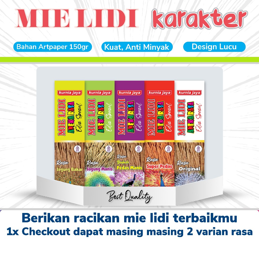 Jual ISI 1 PAK 10 PCS Kemasan Mie Lidi / Lidi Lidian / Kemasan Karakter ...