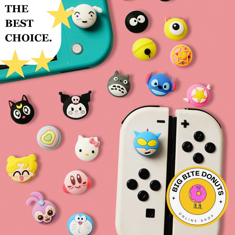 Jual 4 Pcs Cute Cartoon Joystick Cover Thumb Stick Grip Cap Untuk