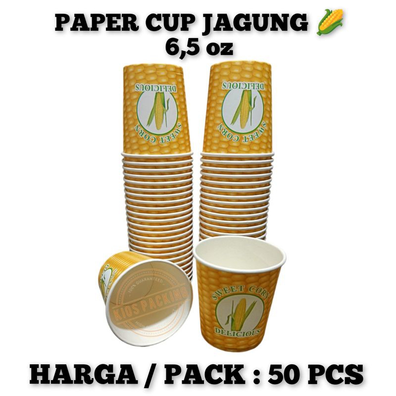 Jual Paper Cup Jagung 6.5oz Isi 50pcs / Gelas Kertas Motif Jagung 6.5 oz Isi 50 pcs | Shopee ...