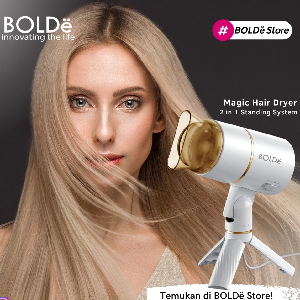 Jual BOLDe Magic Hair dryer 2 in 1 Standing System Negative Ions ...