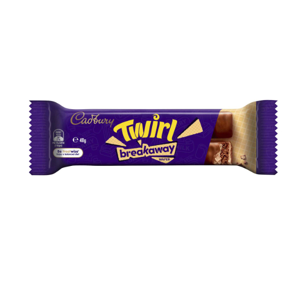 Jual Cadbury Twirl Breakaway Wafer Chocolate Bar 40g | Shopee Indonesia
