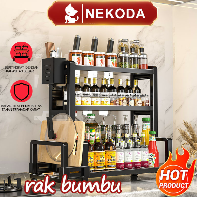 Jual NKEODA Rak Bumbu Dapur Stainless Steel Rak Bumbu Rak Dapur ...