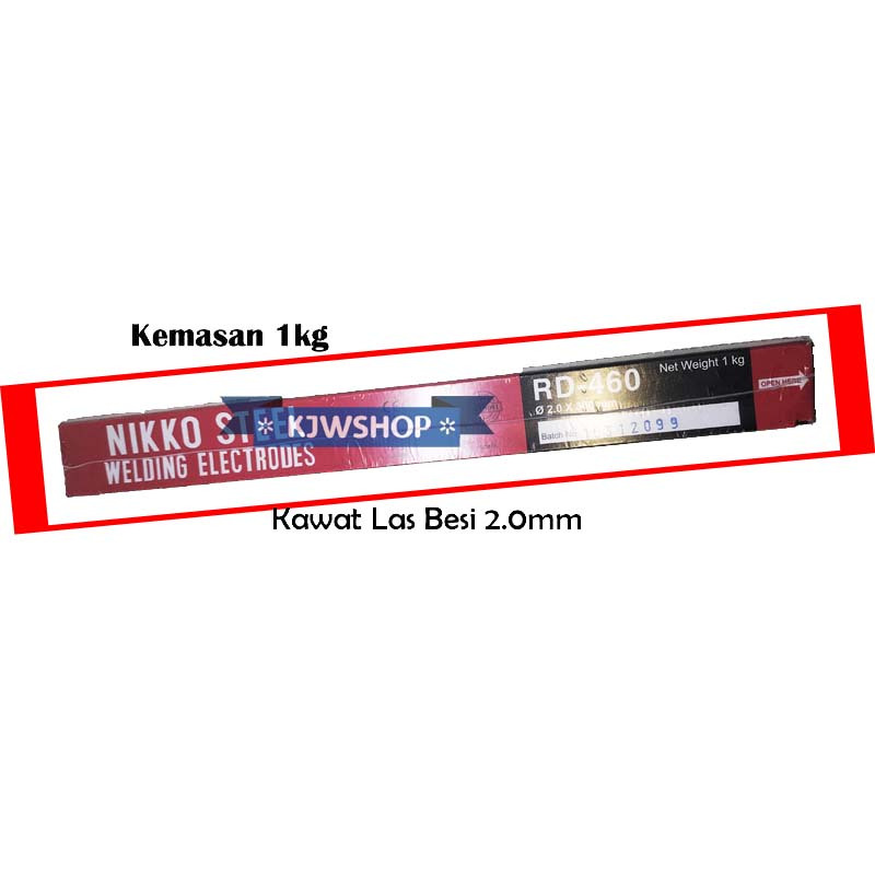 Jual Kawat Las Besi 2mm Pack 1kg Nikko Steel RD460 2mm 1 kg Kawat Las ...