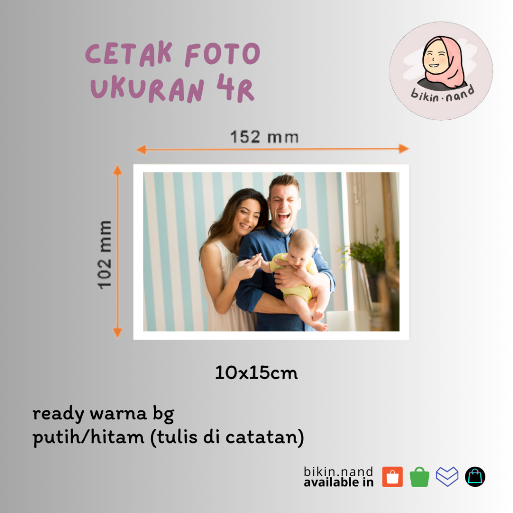 Jual CETAK FOTO 4R (10x15cm) - TANPA MINIMUM PEMESANAN - Murah PROSES ...