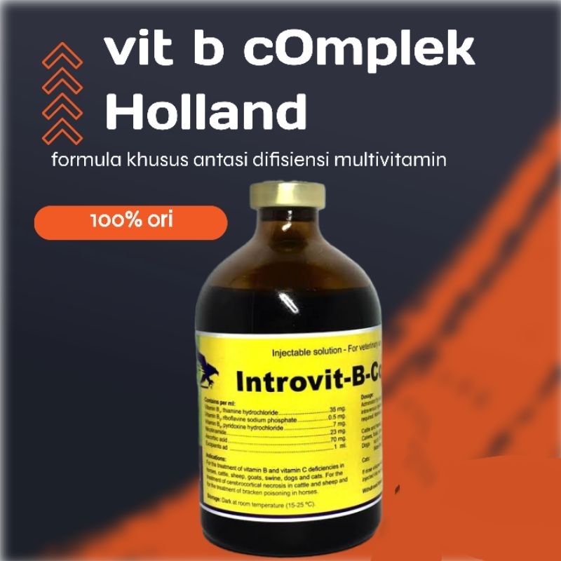 Jual Introvit B Complex 100 ml / Vitamin B complexinjeksi hewan ...
