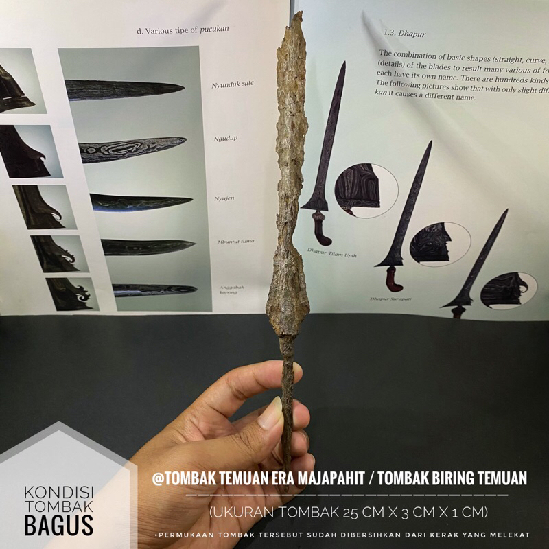 Jual Tombak Kuno Era Majapahit Temuan T7 atau Tombak Biring Temuan ...