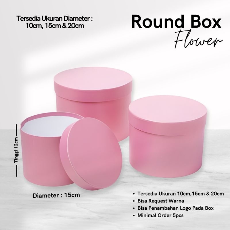 Jual Round Box /Box Bulat / Box Bunga / Gift Box / Air Ballon Box / Kotak Kado | Shopee Indonesia