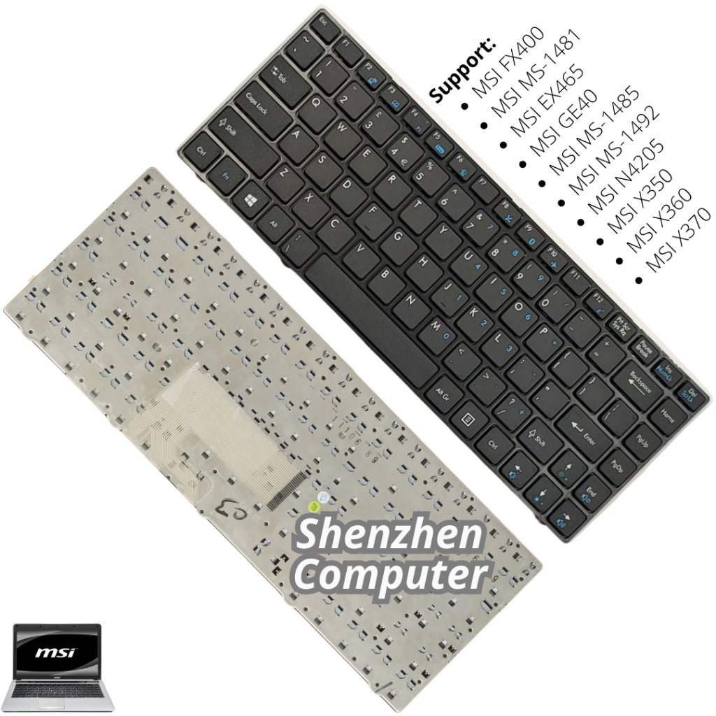 Jual Keyboard MSI FX400 MS-1481 EX465 GE40 MS-1485 MS-1492 N4205 X350 ...
