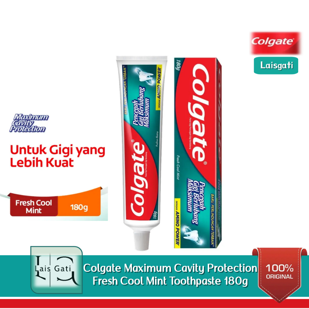 Jual Colgate Maximum Cavity Protection Fresh Cool Mint Toothpaste 180g ...