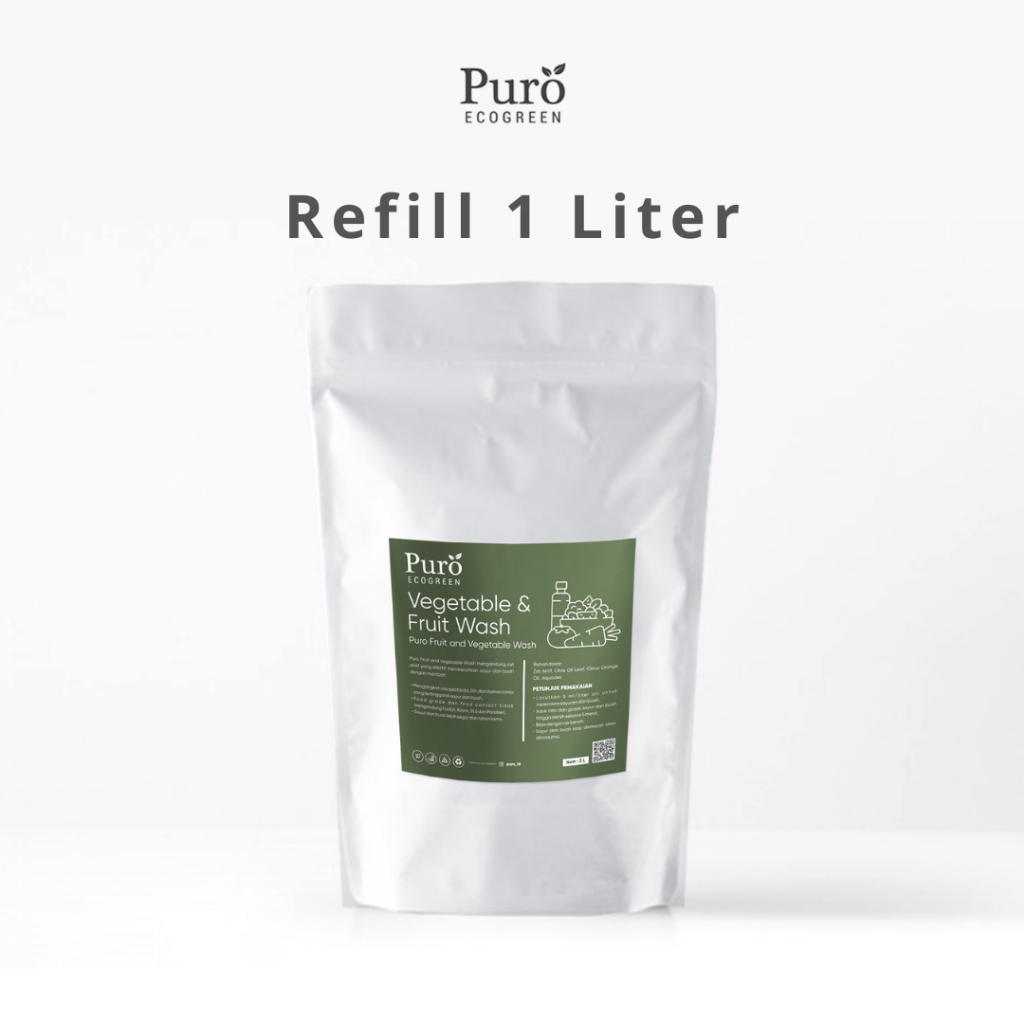 Jual PURO PREMIUM Refill Vegetable & Fruit Wash Pouch 1 Liter | Shopee ...
