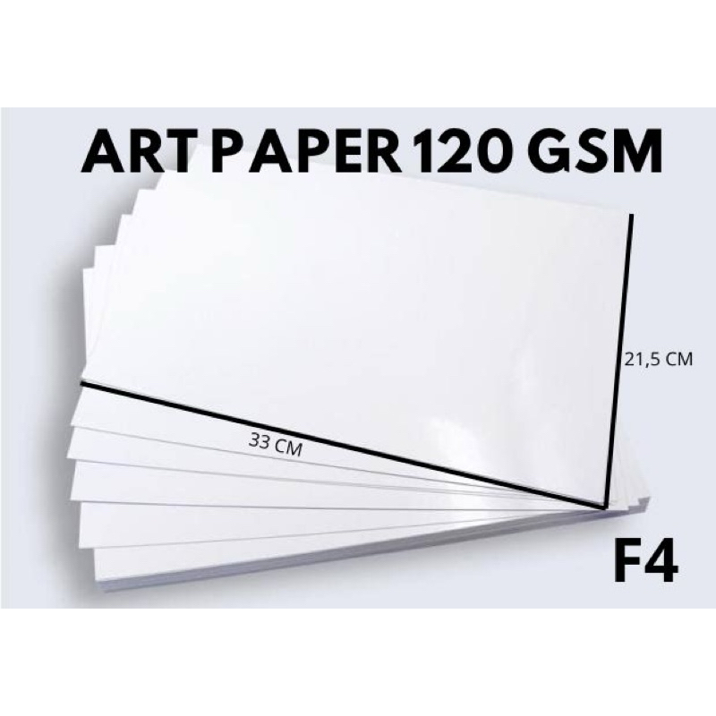 Jual Kertas Art Paper F4 120 Gsm Isi 50 Lembar Kertas Art Paper 120