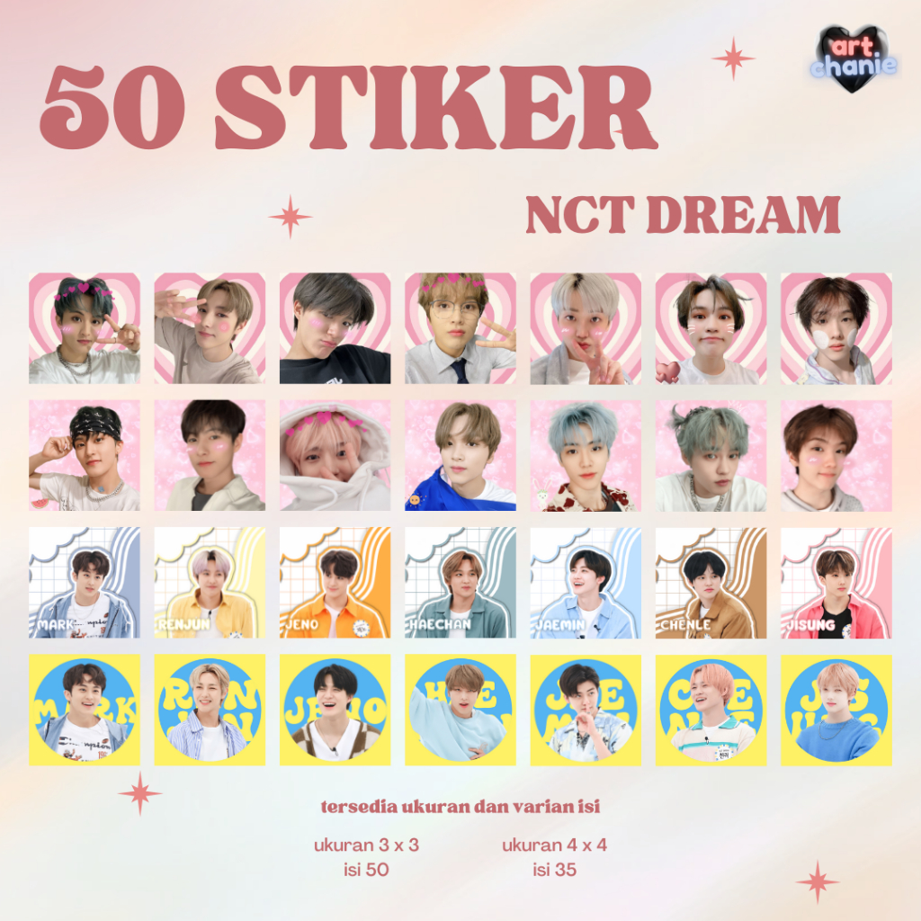 Jual [50PCS] NCT DREAM STIKER MINI DECO || Sticker lucu ala sellkor | Shopee Indonesia