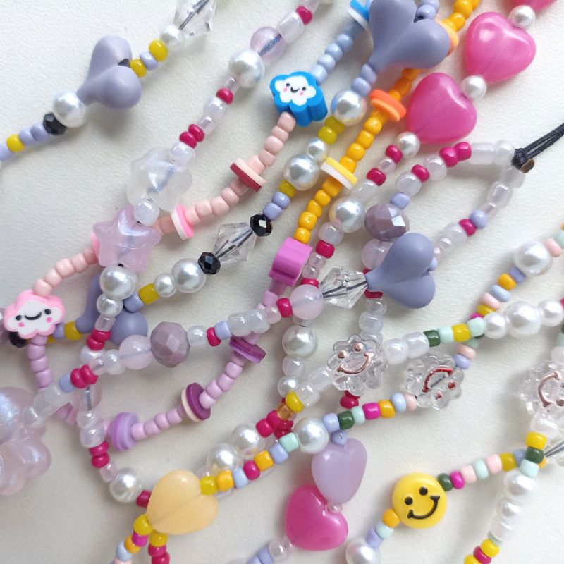 Jual Phone Strap Beads / Gantungan HP Manik Colorfull | Shopee Indonesia