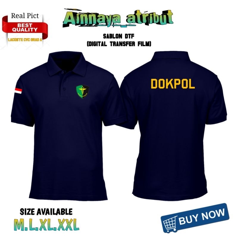 Jual POLO SHIRT KAOS KERAH LENGAN PENDEK DOKPOL/DOKKES | Shopee Indonesia