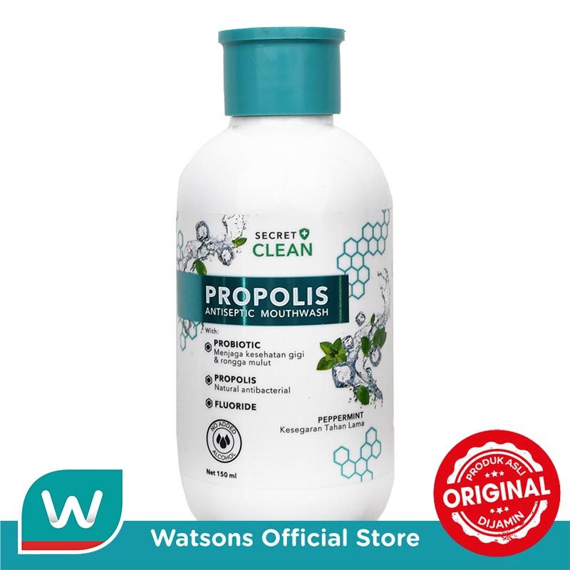 Jual Secret Clean Propolis Antiseptic Mouthwash Pepper Mint 150ml ...