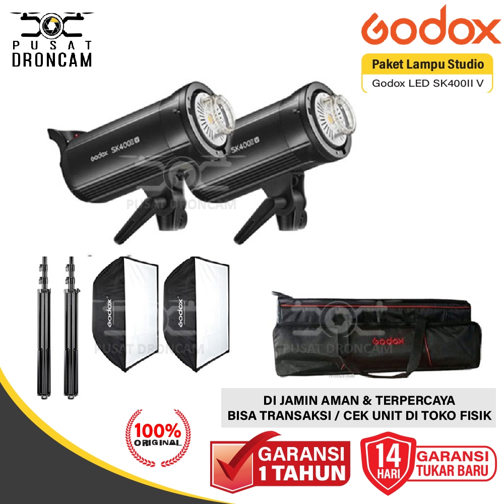 Jual PAKET STUDIO GODOX SK-400II V KIT LAMPU FLASH SK400IIV | Shopee ...