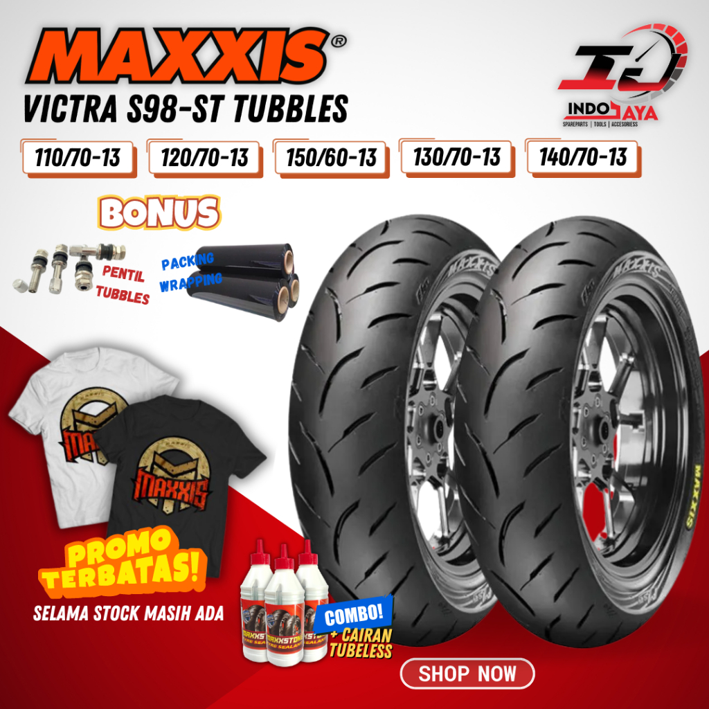 Jual (READY STOCK COD) BAN MAXXIS VICTRA TUBELESS (110/70 - 120/70 ...