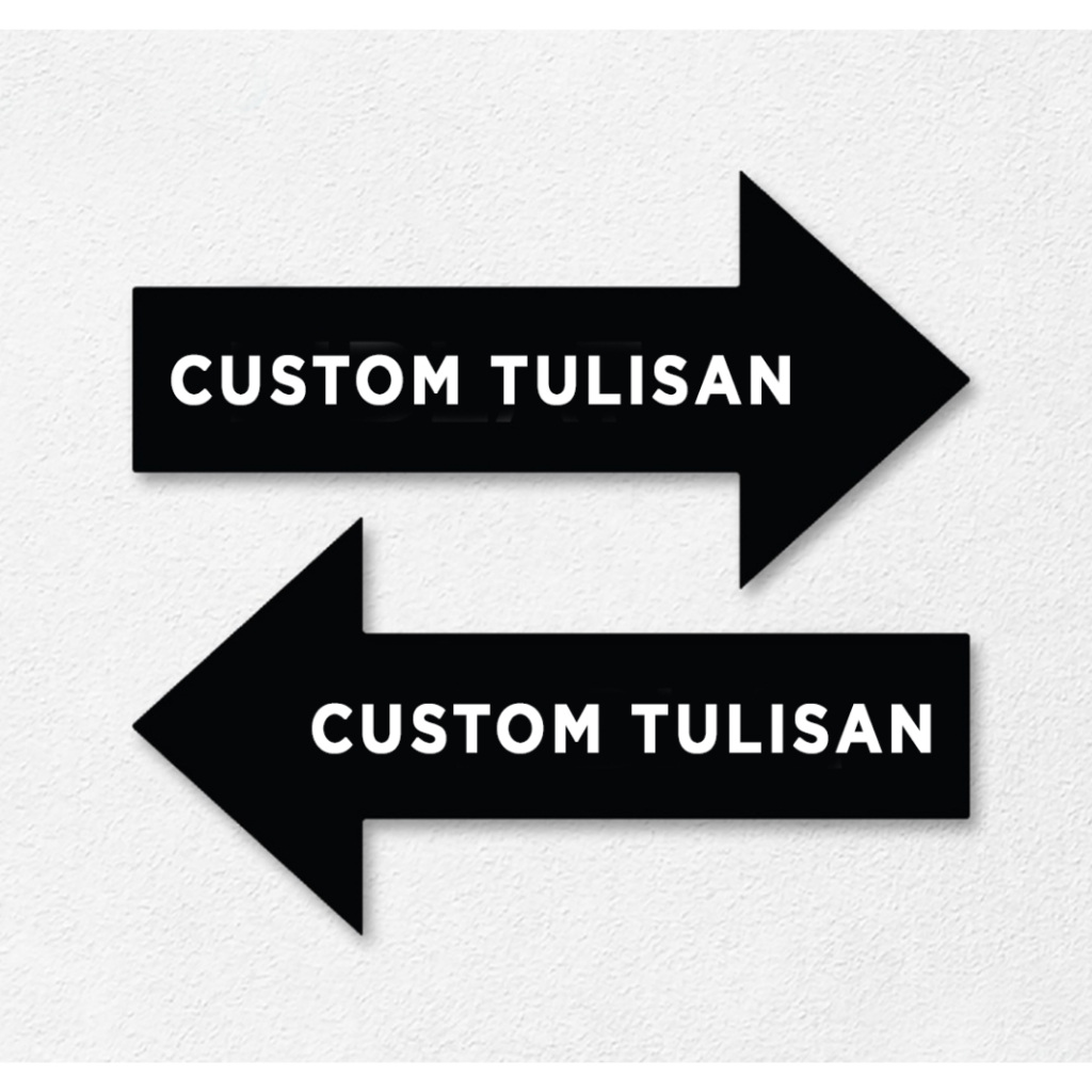 Jual Custom Arah Panah Papan Sign Board Akrilik Print Sign Label ...