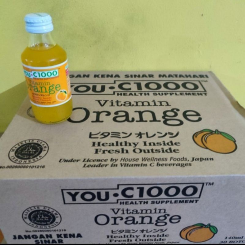 Jual YOU C 1000/ UC 1000/ C1000 ORANGE /JERUK 140ML DUS ISI 30 BOTOL ...