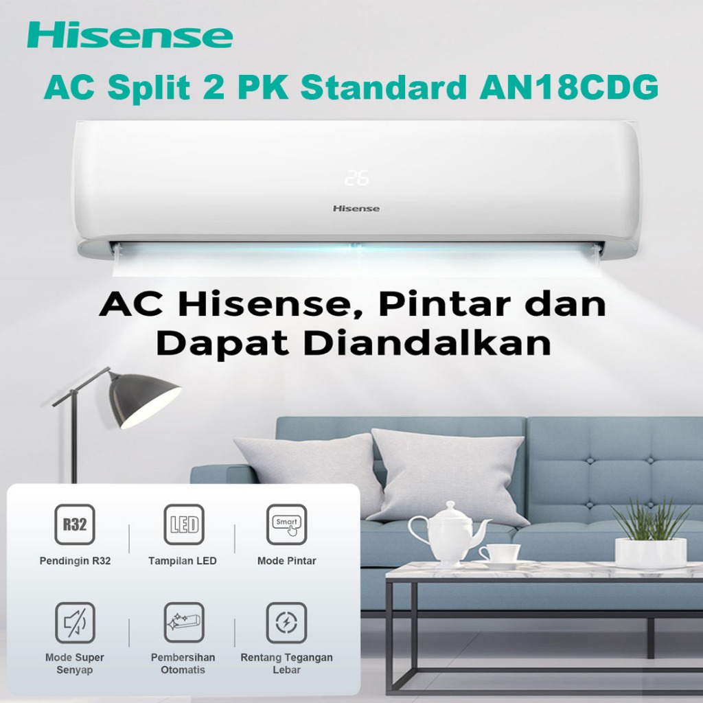 Jual Hisense AC Split 2 PK Standard AN18CDG | Shopee Indonesia