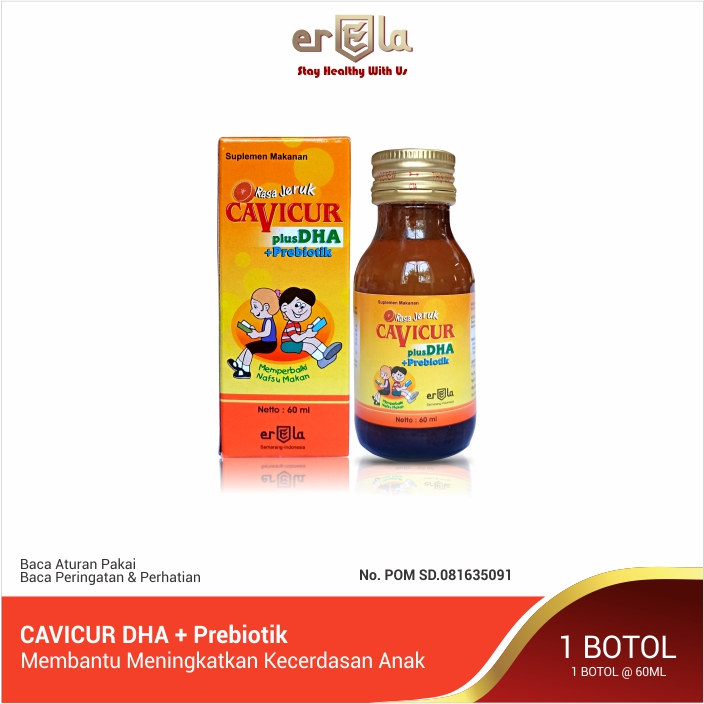 Jual CAVICUR DHA / Sirup Membantu Menunjang Perkembangan Otak Anak / 1 ...