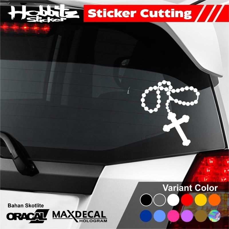 Jual STIKER KALUNG SALIB STICKER CUTTING ROHANI KRISTEN KATOLIK ...