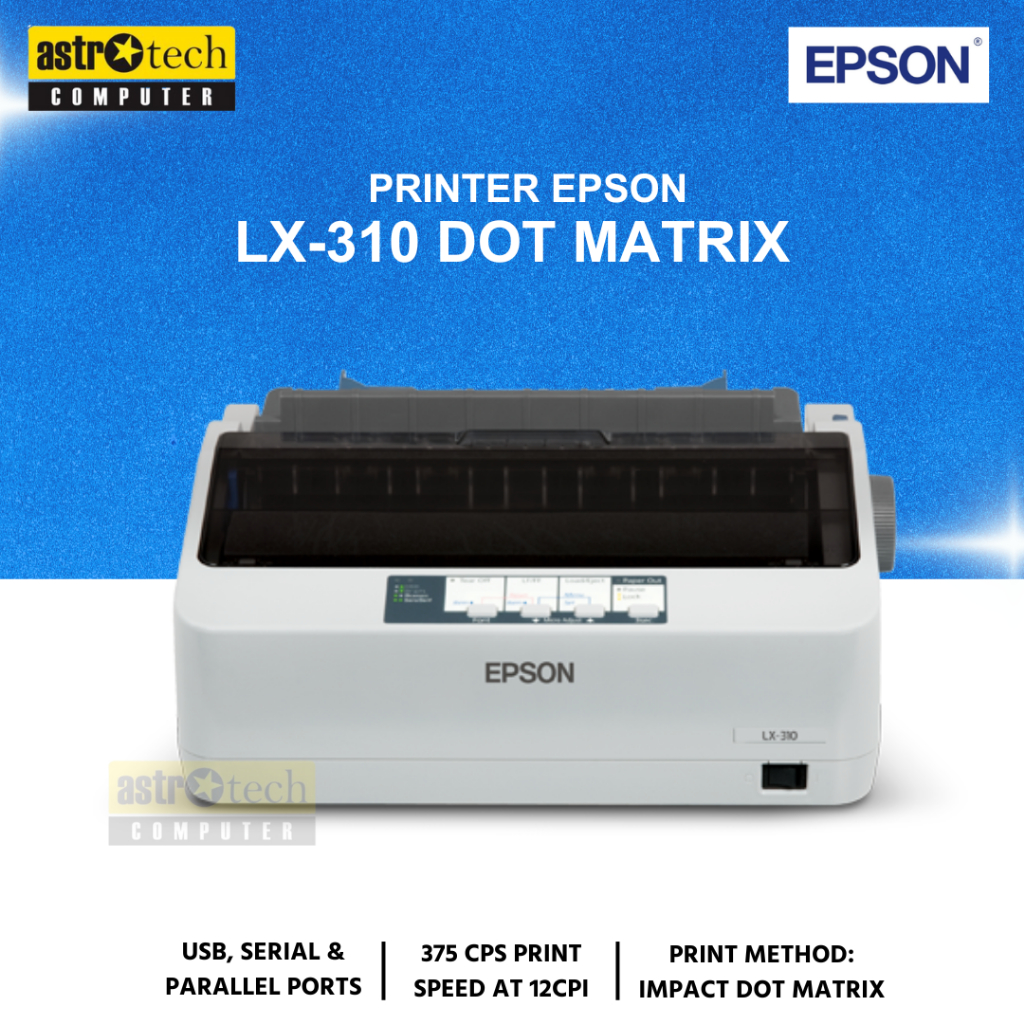 Jual PRINTER EPSON DOMATRIX LX310 LX-310 LX 310 GARANSI RESMI | Shopee ...