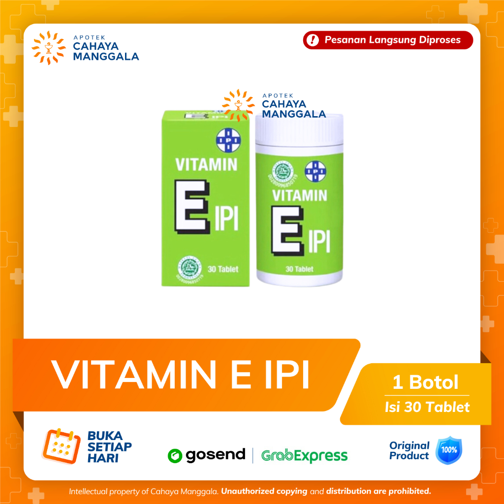 Jual VITAMIN E IPI PER BOTOL ISI 30 TAB | Shopee Indonesia