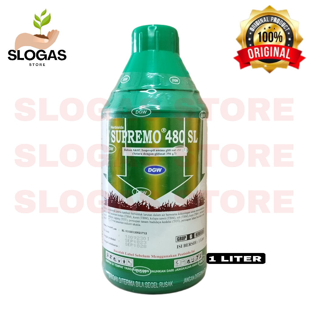 Jual Supremo 480 SL @1 Liter - Herbisida Sistemik Purna Tumbuh | Shopee ...