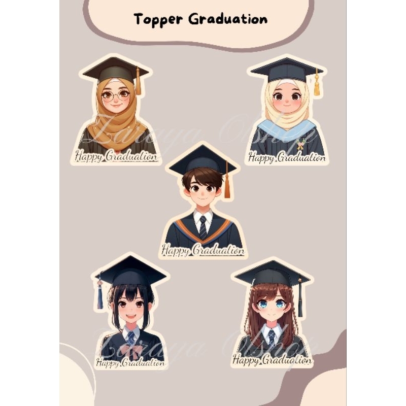 Jual Topper Wisuda Happy Graduation Besar | Shopee Indonesia