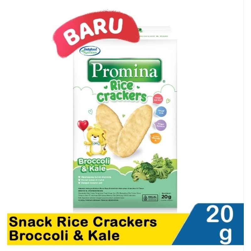 Jual Promina Snack Rice Creckers Broccoli dan Kale 20 gr | Shopee Indonesia