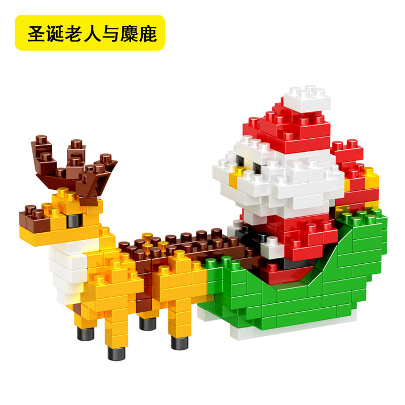 Jual PETIT BLOCK NANO christmas DIY NANO BLOCK xmas santa claus rusa ...