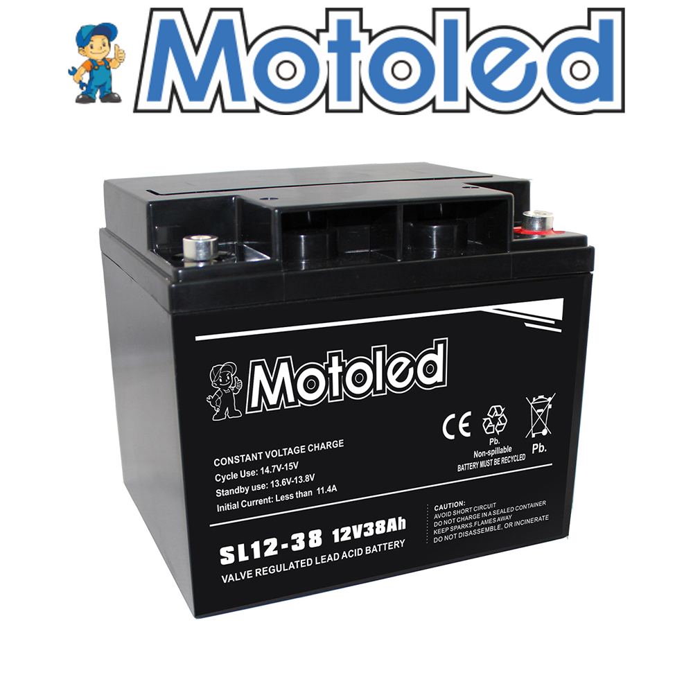 Jual MOTOLED ASLI Aki 12V 38AH Aki Kering 12 Volt 38AH Original Bergaransi Resmi | Shopee Indonesia