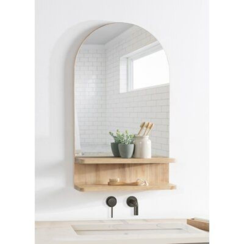 Jual cermin rias rak wastafel 70x40cm rak kamar mandi aesthetic dengan ...