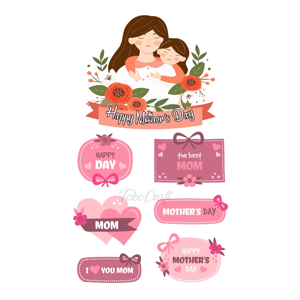 Jual TOPPER CAKE HARI IBU MOTHERS DAY HIASAN KUE ULANG TAHUN CUSTOM ...