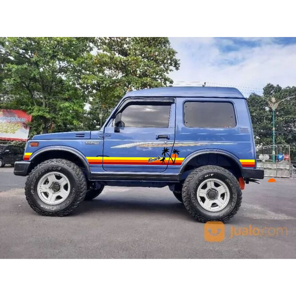 Jual cutting sticker polet LIS mobil suzuki katana tema pantai beach 2 ...