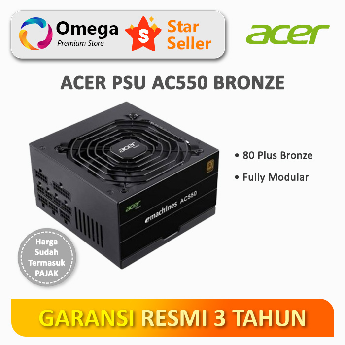 Jual PSU Acer AC550 550 Watt 80+ Bronze Full Modular Power Supply ...