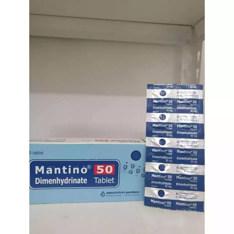 Jual Mantino 50mg (1strip isi 10tab) / obat mual, muntah, mabuk ...