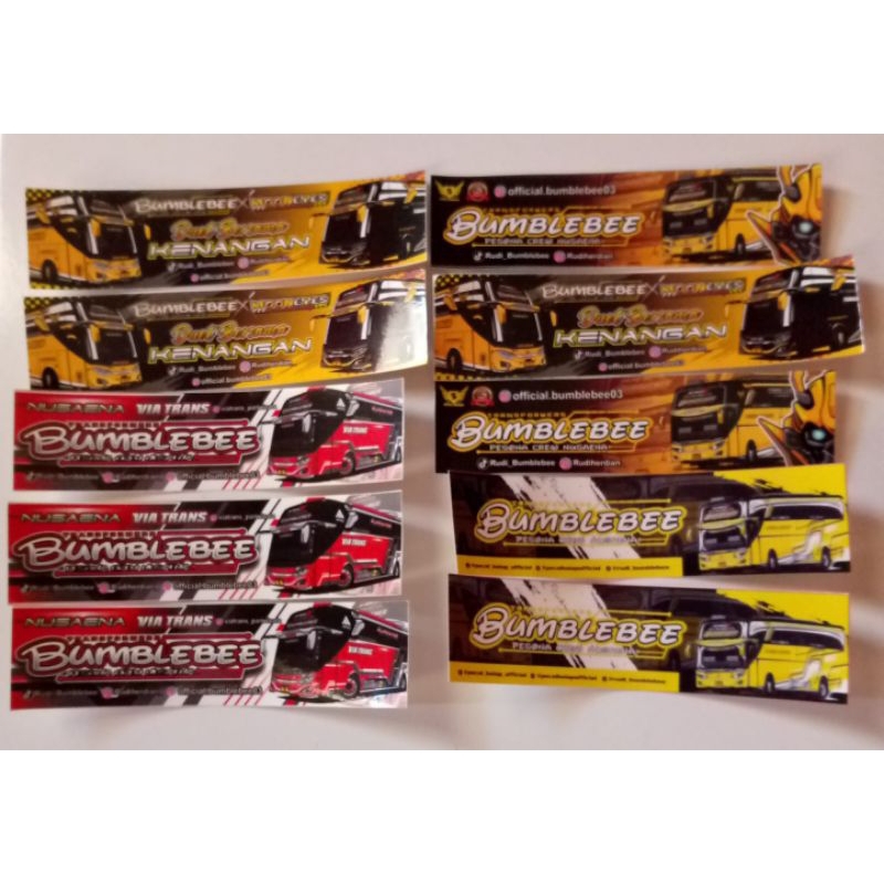 Jual Stiker bus basuri all varian dari Bumblebee isi 10stiker | Shopee ...