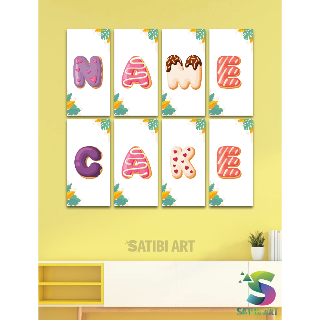 Jual Hiasan Dinding custom nama Aesthetic 10X20| HIASAN DINDING KUSTOM ...