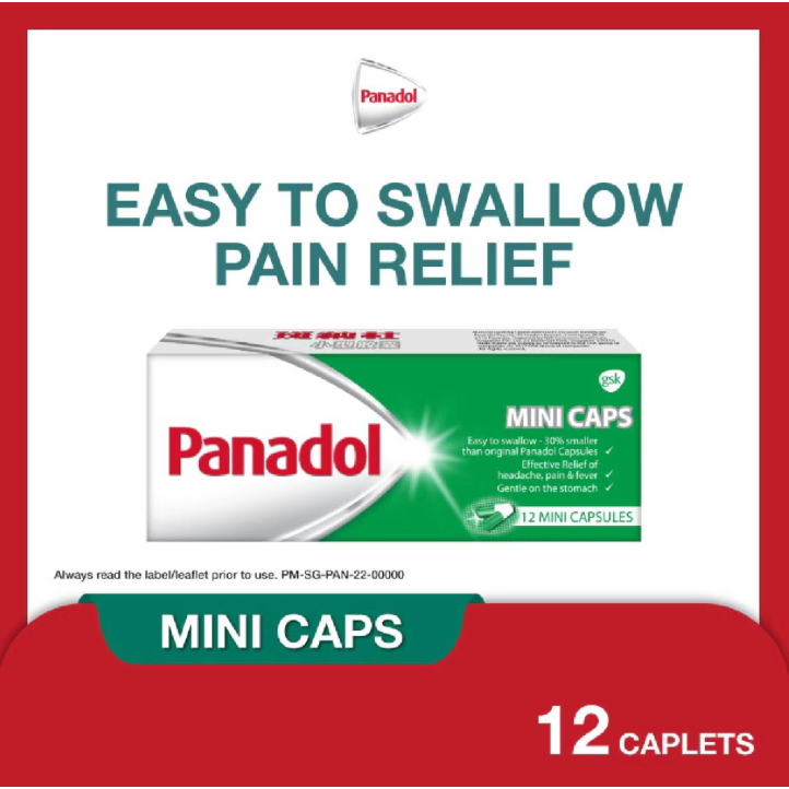 Jual PANADOL Mini Caps Easy To Swallow Paracetamol for Pain Relief 12 ...