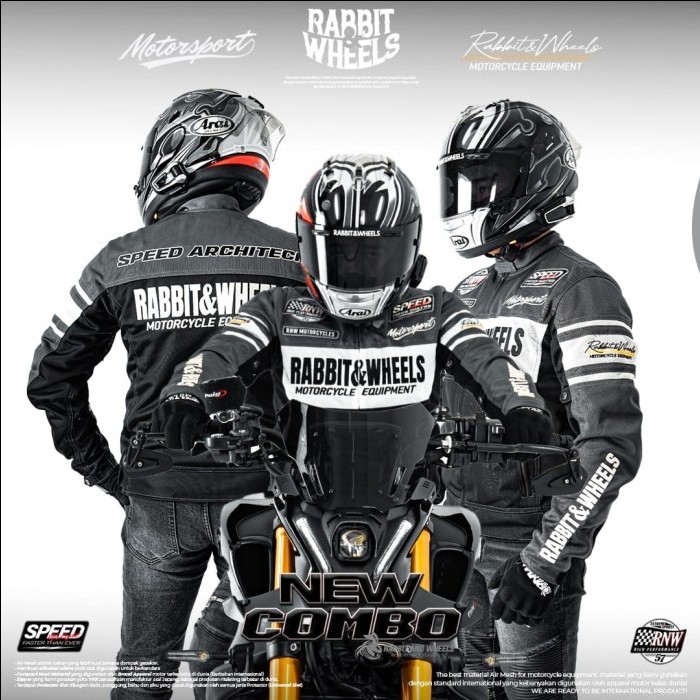 Jual JAKET MOTOR RABBIT AND WHEELS NEW COMBO SARTHE GREY MESH JACKET ...