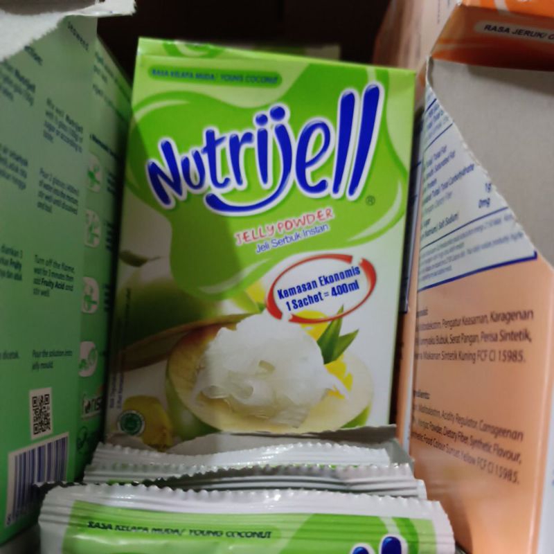 Jual NUTRIJELL nutrijel jelly powder per box isi 12bks @15g serbuk ...