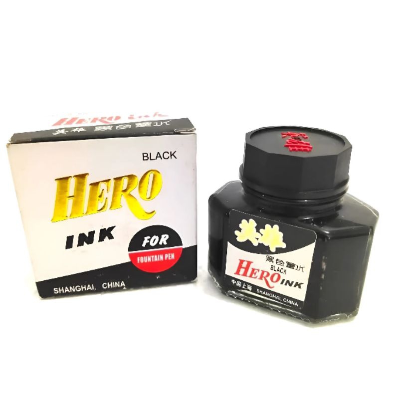 Jual Tinta Hero / Hero Ink Black 50Ml For All Fountain Pen | Shopee ...