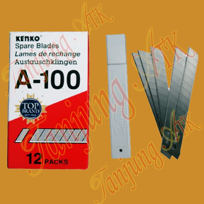 Jual Isi Cutter Kecil / Isi Pisau Cutter Kenko A100 Asli - Dos (isi 12 ...