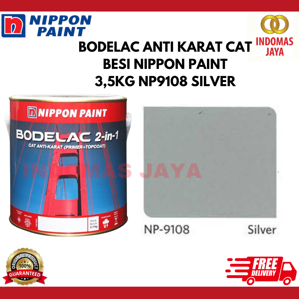 Jual Cat Besi Bodelac 2-in-1 Anti Karat 3.5 kg NP9108 SILVER | Shopee ...