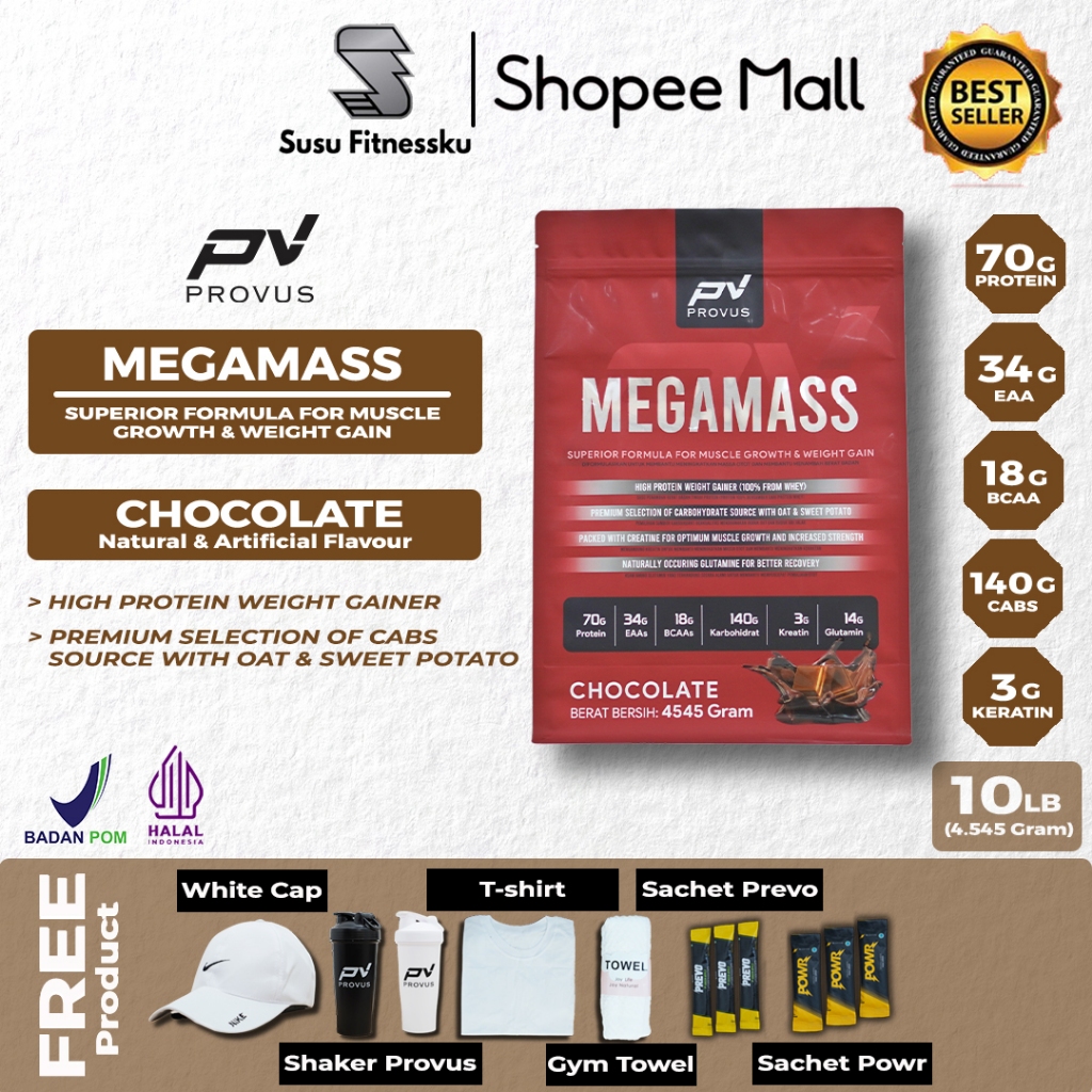 Jual Provus Mega Mass 10 lb - 20 Serving Weight Gainer Penambah Berat ...