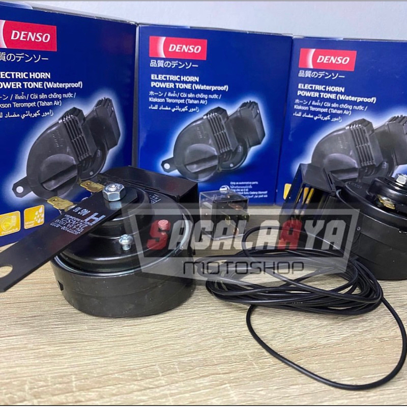 Jual KLAKSON DENSO SET DENGAN RELAY DAN KABEL KLAKSON MOTOR/MOBIL ...