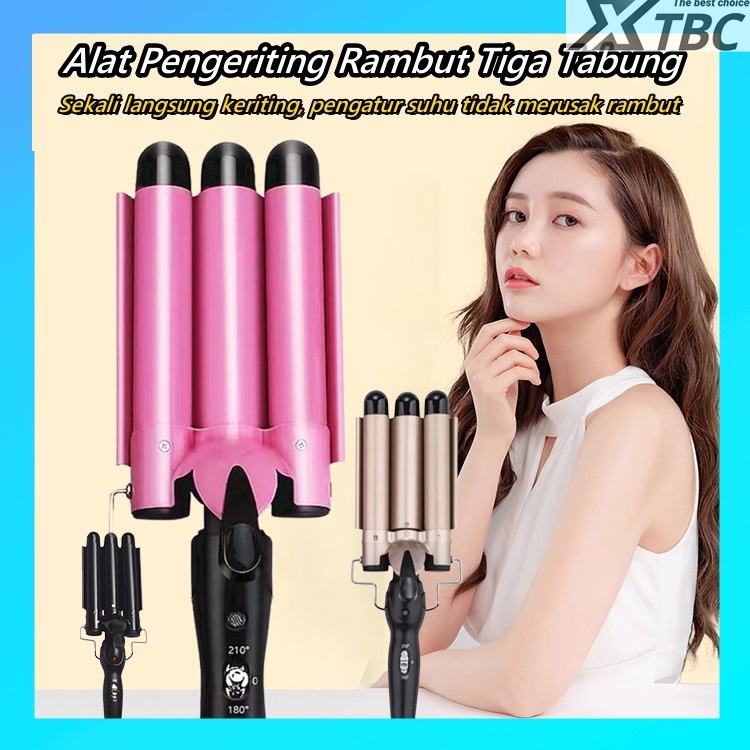 Jual XTBC Pengeriting Rambut Tiga Tabung Multifungsi, Keriting Rambut ...