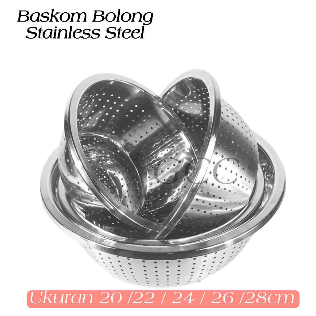 Jual A1 Baskom Bolong Bolong Stainless Steel Bakul Nasi Stainless Bisa ...